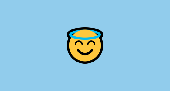 😇 Cara Sonriendo Con Aureola Emoji on Microsoft Windows 10 May 2019 Update