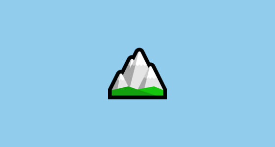 🏔️ Snow-Capped Mountain Emoji on Microsoft Windows 10 May 2019 Update