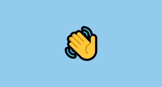 👋 Mano Saludando Emoji on Microsoft Windows 10 May 2019 Update