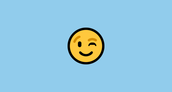 😉 Winking Face Emoji on Microsoft Windows 10 May 2019 Update