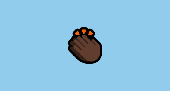 👏🏿 Clapping Hands: Dark Skin Tone Emoji on Microsoft Windows 11