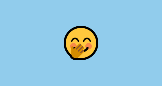 🤭 Verlegen Kicherndes Gesicht Emoji on Microsoft Windows 11