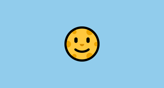 🌝 Muka Bulan Purnama Emoji on Microsoft Windows 11