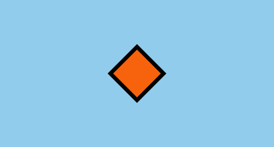 🔶 Grand Losange Orange Emoji on Microsoft Windows 11