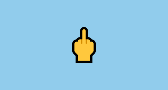 🖕 Middle Finger Emoji on Microsoft Windows 11