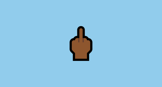 🖕🏾 Mittelfinger: Medium Til Mørk Teint Emoji on Microsoft Windows 11