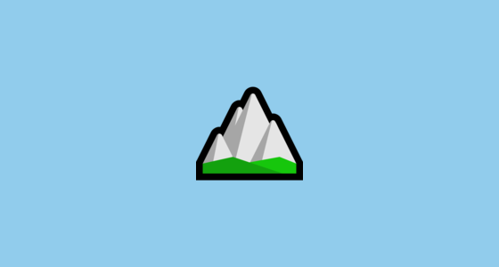 ⛰️ Berg Emoji on Microsoft Windows 11