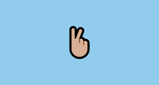 🏼 Reversed Victory Hand + Emoji Modifier Fitzpatrick Type-3 Emoji on ...