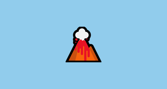 🌋 Vulcão Emoji on Microsoft Windows 11