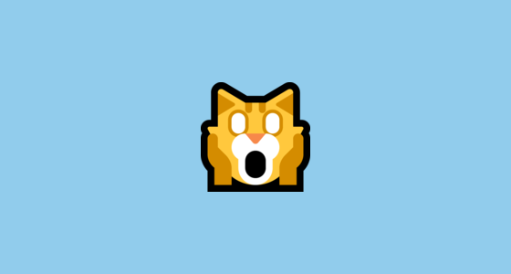 🙀 Weary Cat Emoji on Microsoft Windows 11