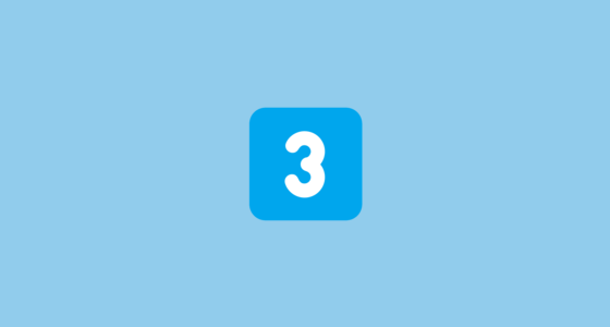 3️⃣ Keycap Digit Three Emoji on Microsoft Windows 11 November 2021 Update