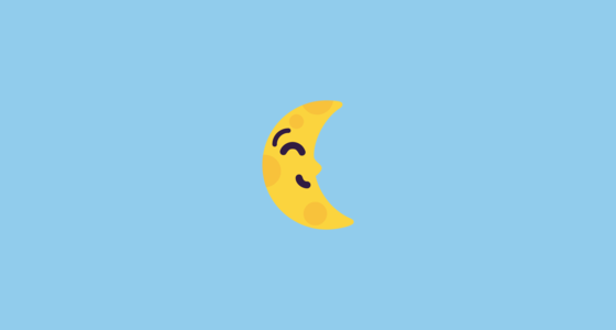 🌜 Last Quarter Moon Face Emoji on Microsoft Windows 11 November 2021 Update