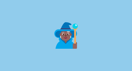 🧙🏾 Mago: Pele Morena Escura Emoji on Microsoft Windows 11 November 2021 ...