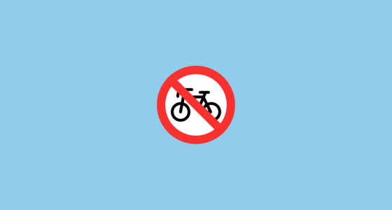 🚳 Förbud Mot Trafik Med Cykel Emoji on Microsoft Windows 11 November ...