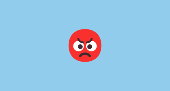 😡 Enraged Face Emoji on Microsoft Windows 11 November 2021 Update
