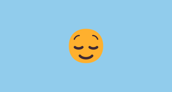 😌 Opgelucht Gezicht Emoji on Microsoft Windows 11 November 2021 Update