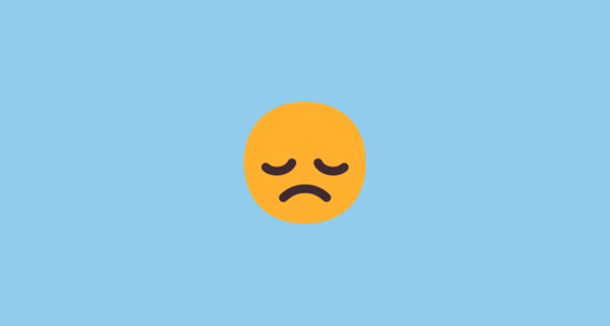 😞 失望 Emoji on Microsoft Windows 11 22H2