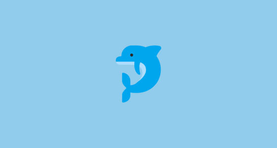 🐬 Dolphin Emoji on Microsoft Windows 11 22H2