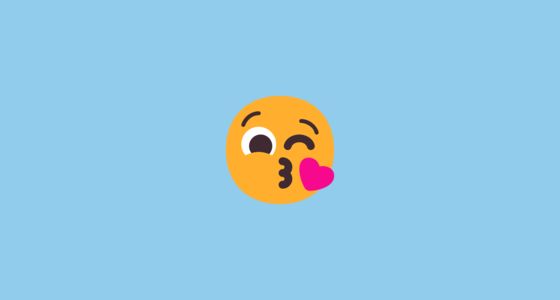 😘 Faccina Che Manda Un Bacio Emoji on Microsoft Windows 11 22H2