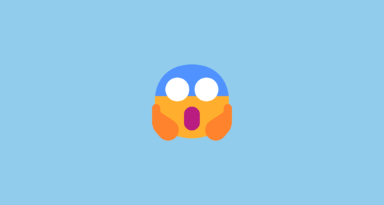 😱 Face Screaming in Fear Emoji on Microsoft Windows 11 22H2