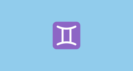 ♊ Géminis Emoji on Microsoft Windows 11 22H2
