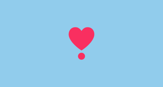 ️ Punto Esclamativo A Cuore Emoji on Microsoft Windows 11 22H2