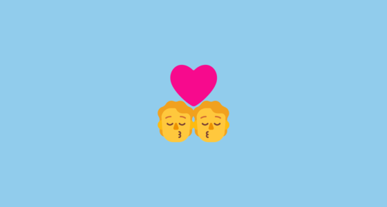 💏 Kiss Emoji on Microsoft Windows 11 22H2