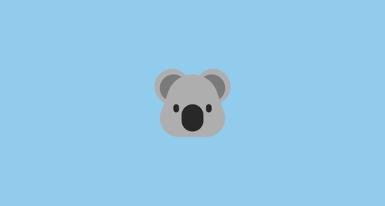 🐨 Koala Emoji on Microsoft Windows 11 22H2