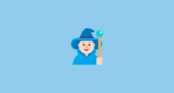 🧙🏻 Mage: Peau Claire Emoji on Microsoft Windows 11 22H2
