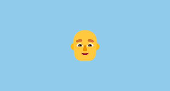 👨‍🦲 Uomo: Calvo Emoji on Microsoft Windows 11 22H2