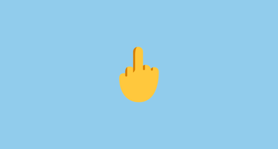 🖕 Middelvinger Emoji on Microsoft Windows 11 22H2