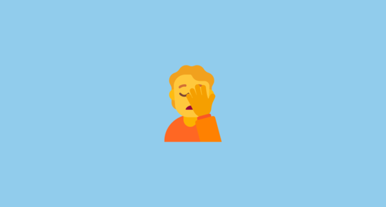 🤦 Sich An Den Kopf Fassende Person Emoji on Microsoft Windows 11 22H2