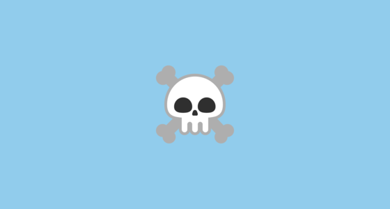 ☠️ Skull and Crossbones Emoji on Microsoft Windows 11 22H2