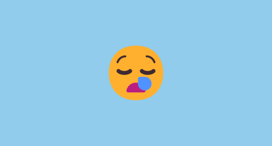 😪 Faccina Assonnata Emoji on Microsoft Windows 11 22H2