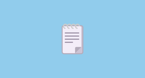 🗒️ Spiral Notepad Emoji on Microsoft Windows 11 22H2