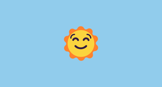 🌞 Faccina Sole Emoji on Microsoft Windows 11 22H2