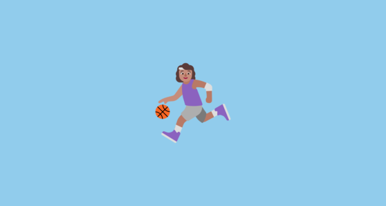 ⛹🏽‍♀️ Mujer Botando Un Balón: Tono De Piel Medio Emoji on Microsoft ...