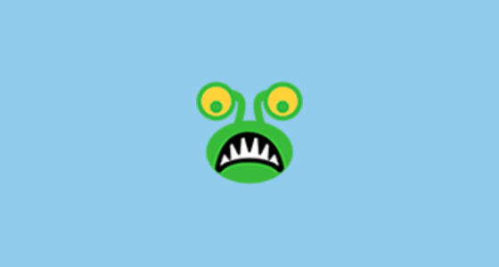 👾 Alien Monster Emoji on Microsoft Windows 10