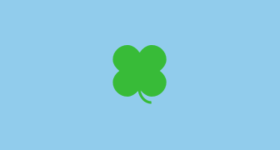 🍀 Four Leaf Clover Emoji on Microsoft Windows 10