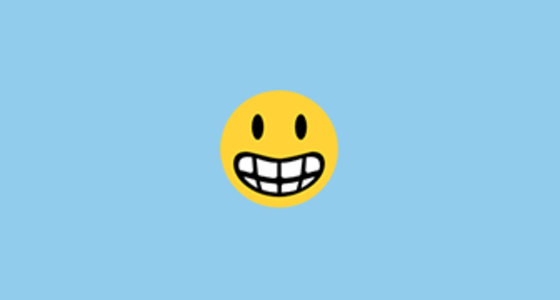 😀 Grinning Face Emoji on Microsoft Windows 10