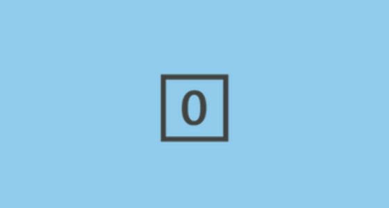 0️⃣ Keycap Digit Zero Emoji on Microsoft Windows 10