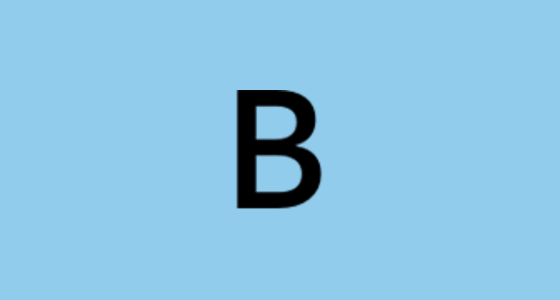 Regional Indicator Symbol Letter B Emoji on Microsoft Windows 10