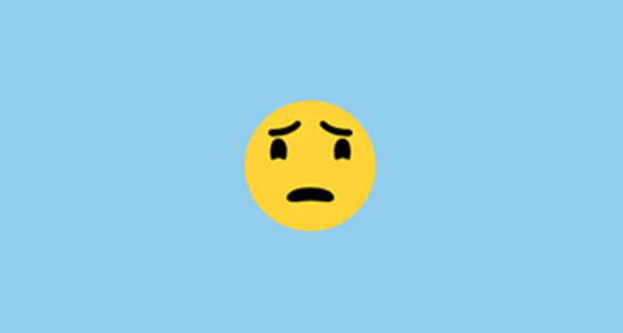 😟 Muka Risau Emoji on Microsoft Windows 10