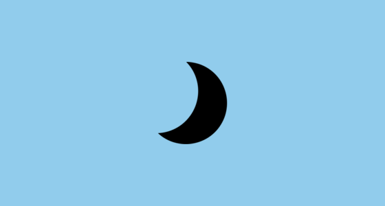 🌙 Crescent Moon Emoji on Microsoft Windows 8.0