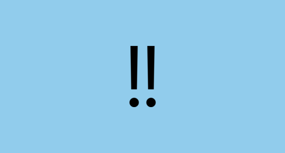 ‼️ Double Point D’Exclamation Emoji on Microsoft Windows 8.0