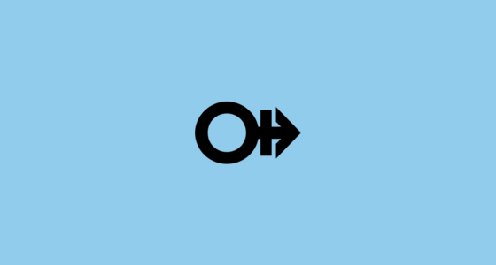 Horizontal Male with Stroke Sign Emoji on Microsoft Windows 8.0