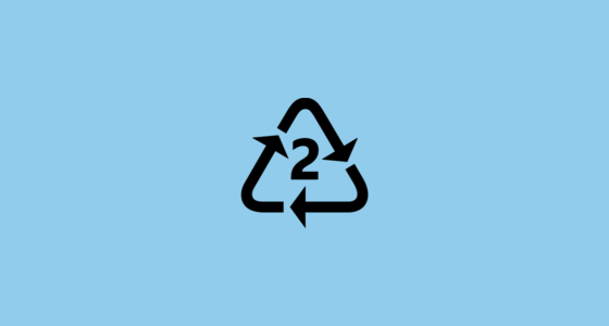 Recycling Symbol for Type-2 Plastics Emoji on Microsoft Windows 8.0