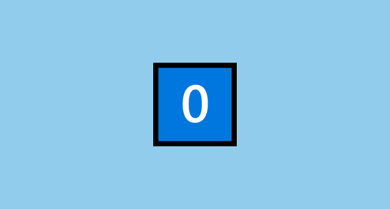0️⃣ Keycap Digit Zero Emoji on Microsoft Windows 10 Anniversary Update