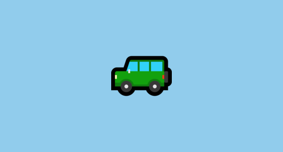 🚙 Vehículo Deportivo Utilitario Emoji on Microsoft Windows 10 ...