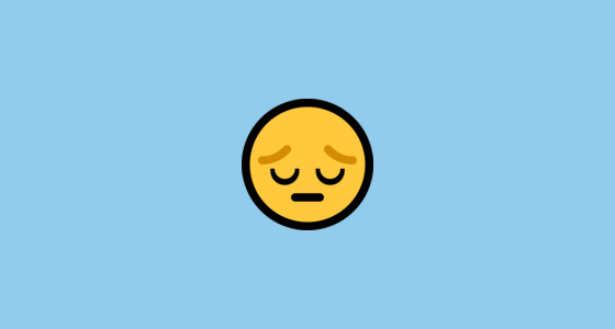 😔 Visage Pensif Emoji on Microsoft Windows 10 Creators Update